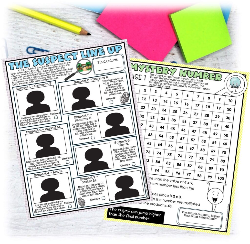 Multiplication Math Detectives Mystery Puzzles | Critical Thinking ...