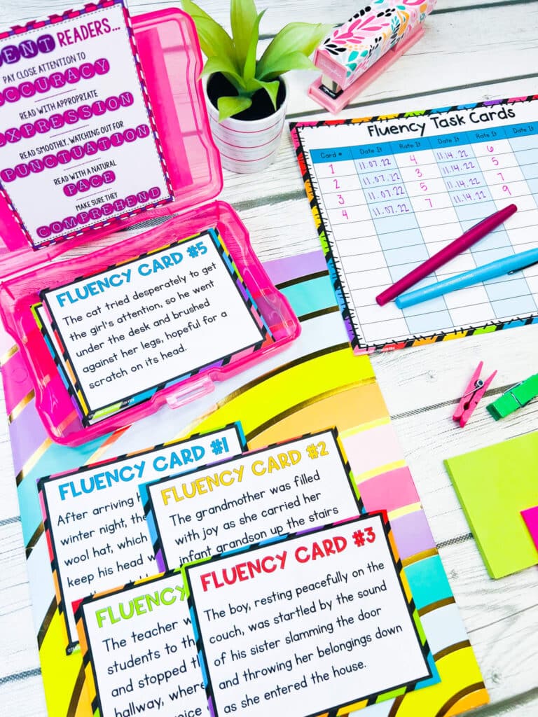 Fluency Task Cards BUNDLE | A FULL YEAR of Fluency Practice | Science ...