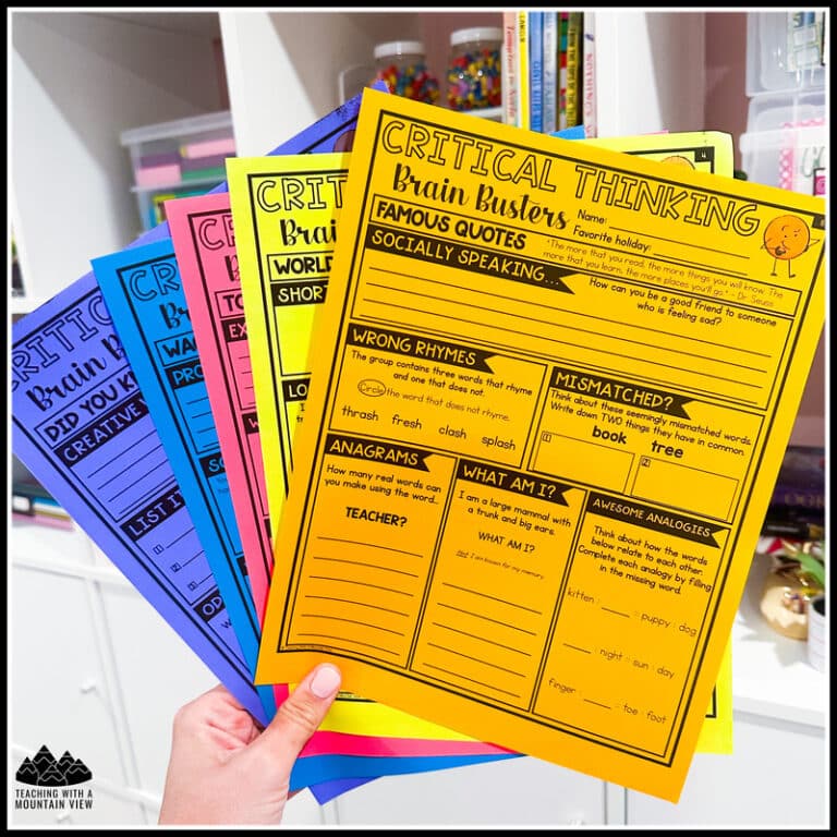 ZERO Prep (and FREE!) Creative and Critical Thinking Games - Teaching ...