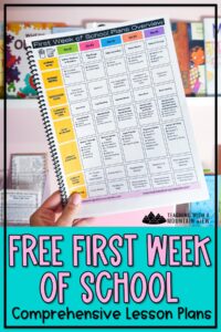 Free First Week of School Plans - Teaching with a Mountain View