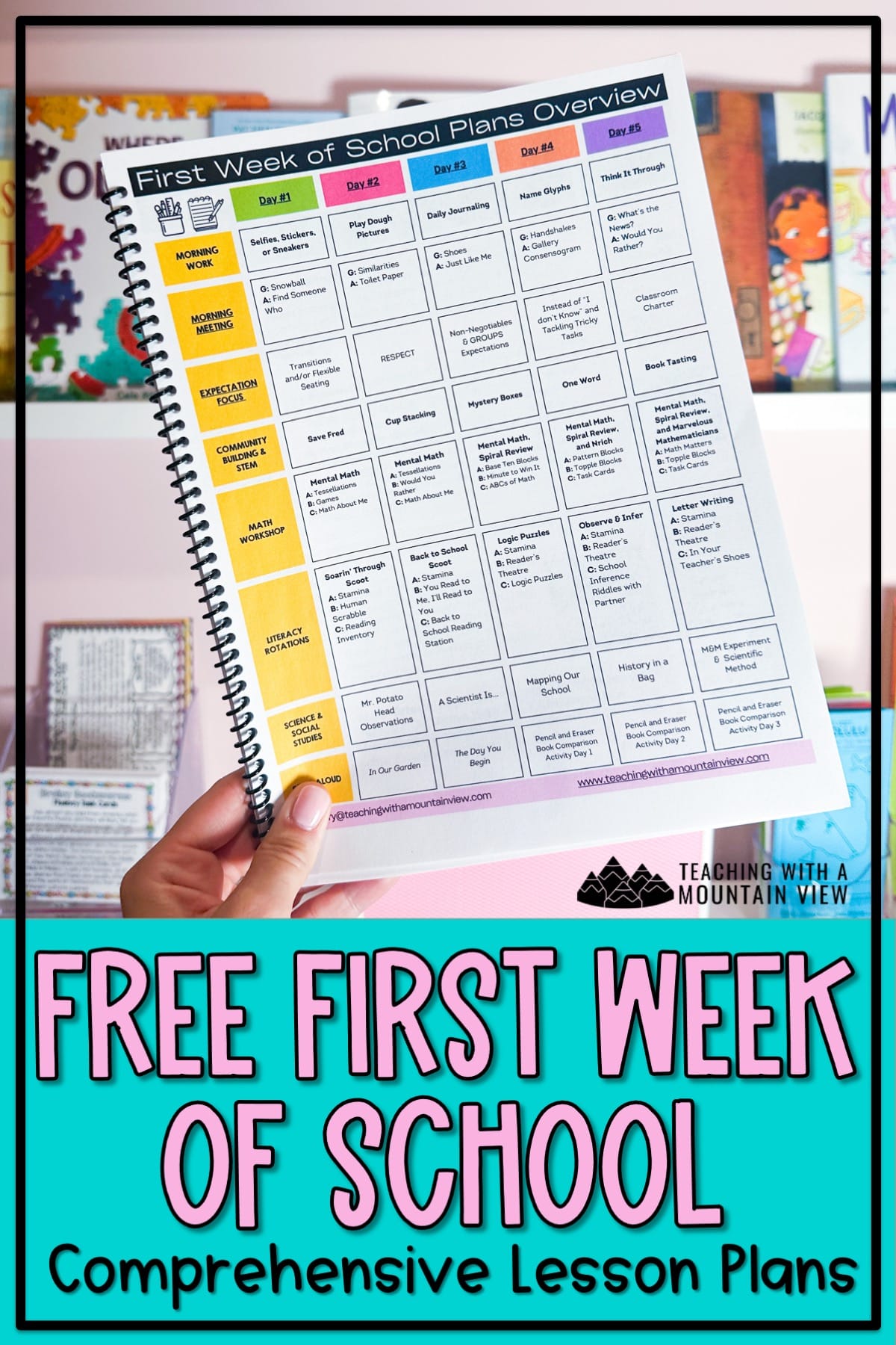 Free First Week of School Plans - Teaching with a Mountain View