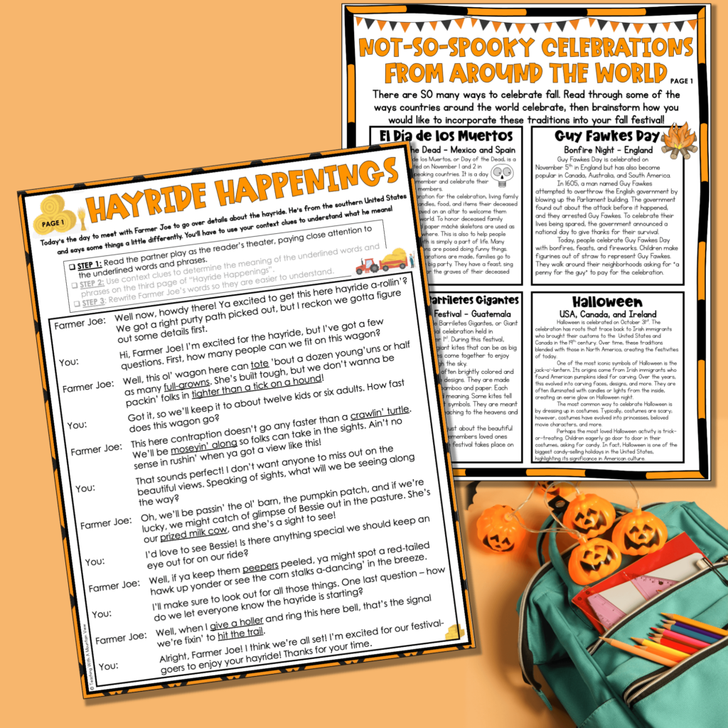 Halloween Reading Project | Fall Literacy Activities - Teaching with a ...