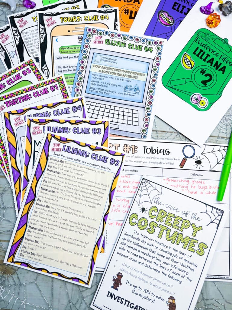 Halloween Reading Activity | Inferencing Centers - Teaching with a ...