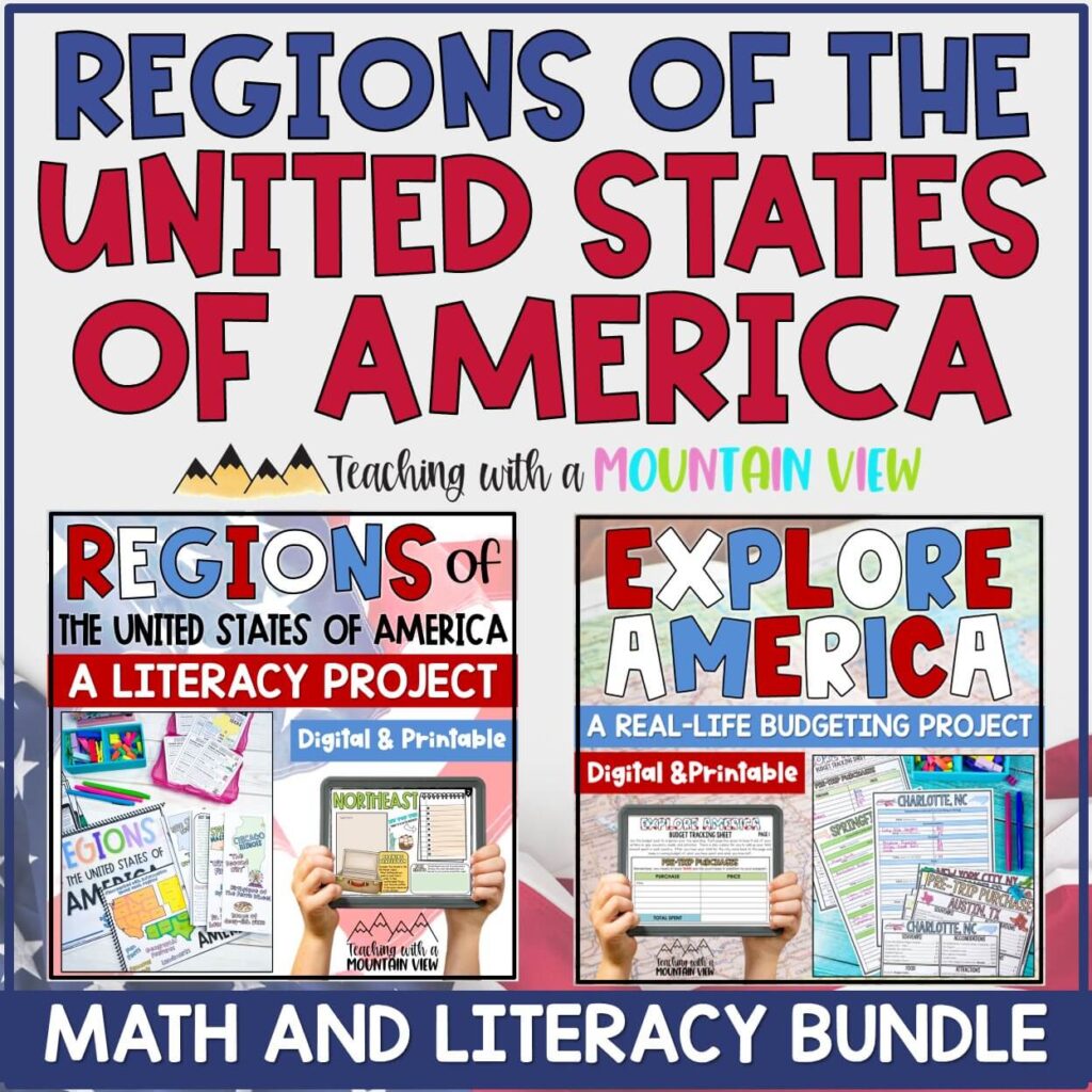 Regions of the United States | Math and Literacy - Teaching with a ...