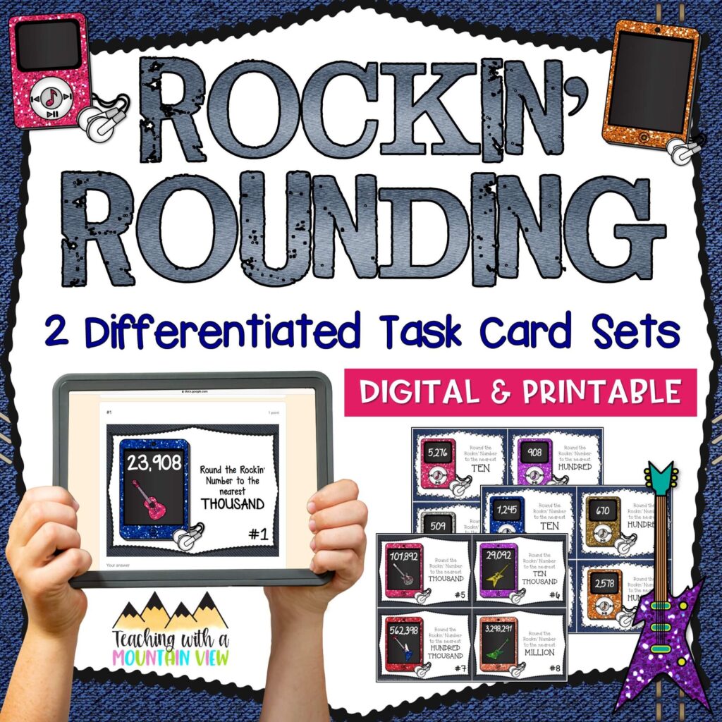 Rounding Task Cards - Teaching with a Mountain View