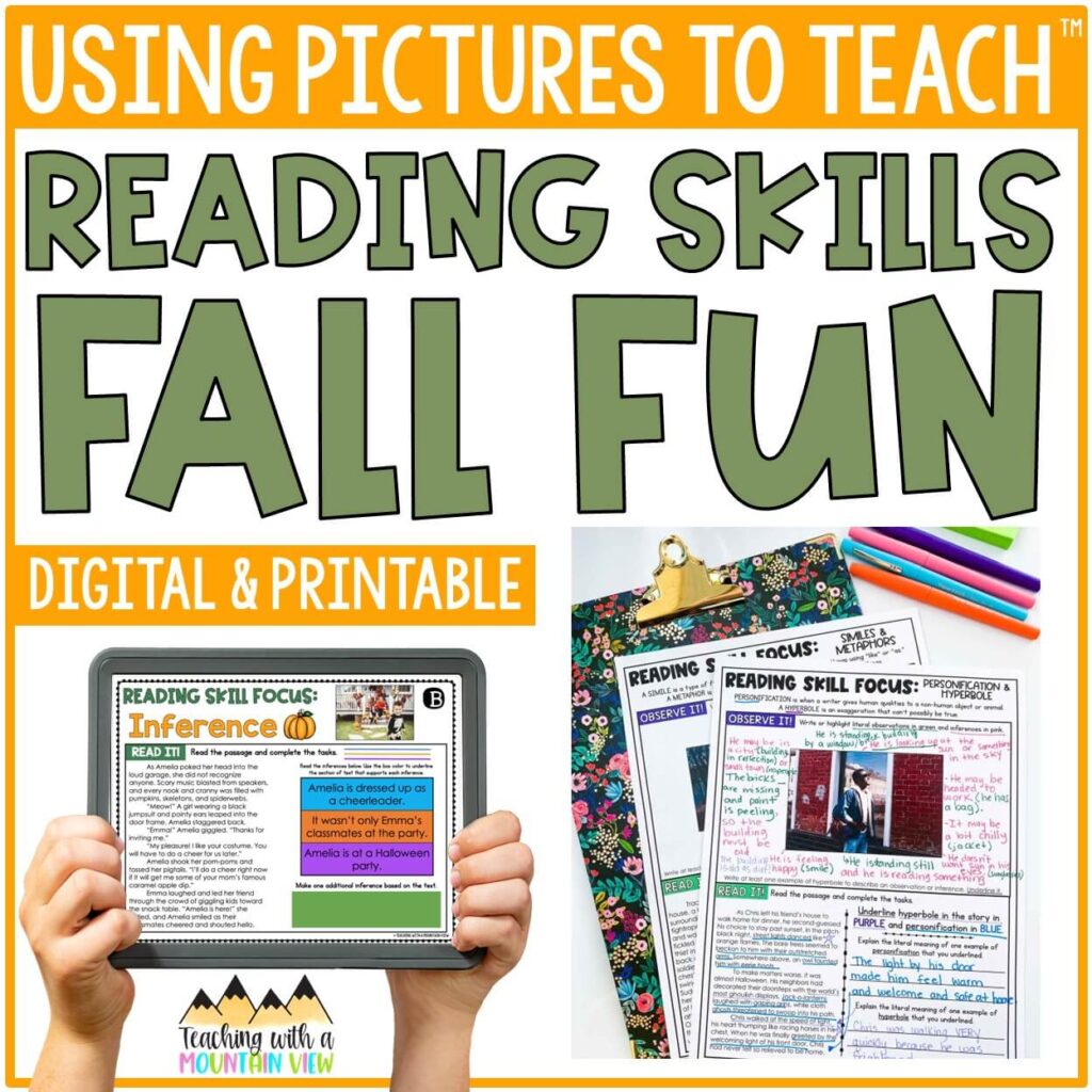 Thanksgiving Reading Activities | Fall Using Pictures to Teach Reading ...