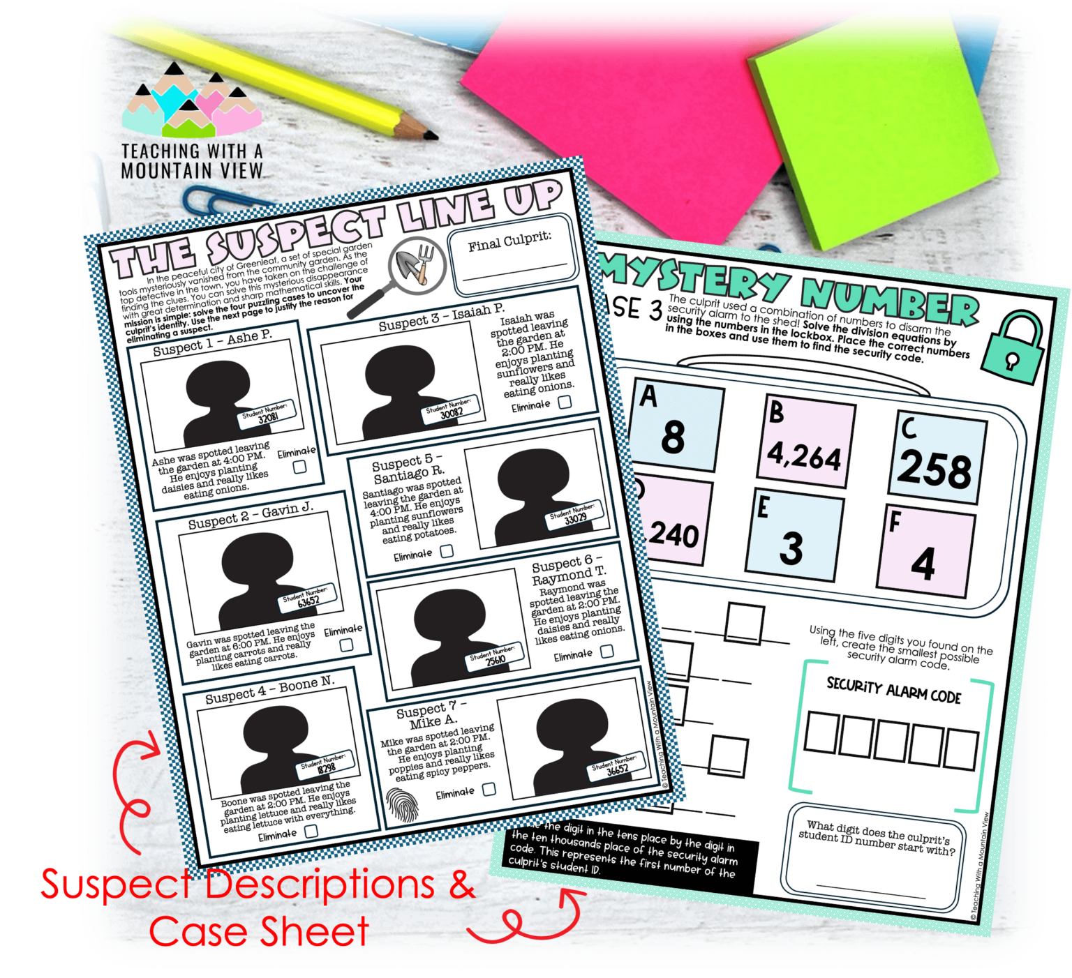 Division Math Detectives Mystery Puzzles | Critical Thinking Activities ...