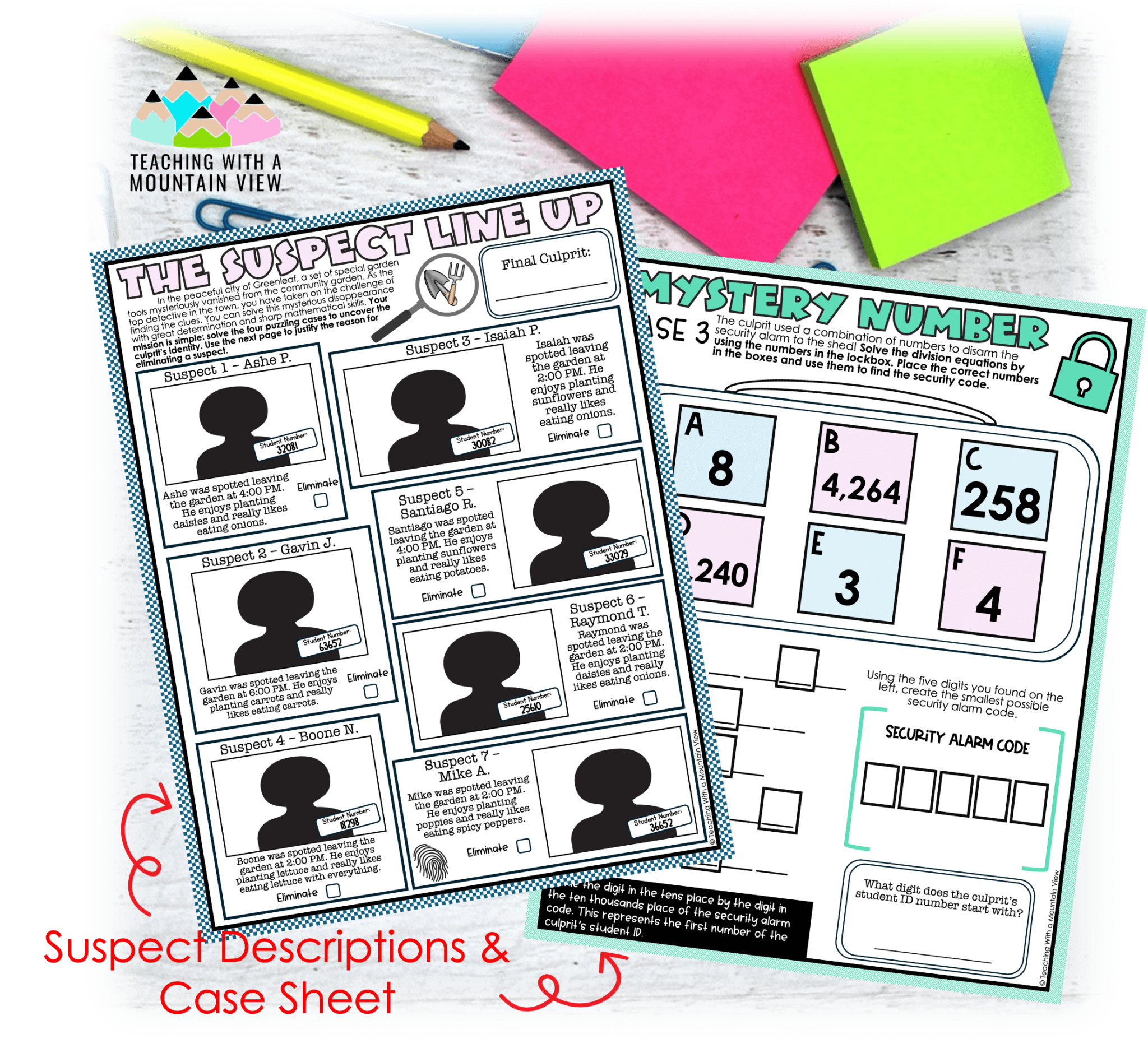 Division Math Detectives Mystery Puzzles | Critical Thinking Activities ...