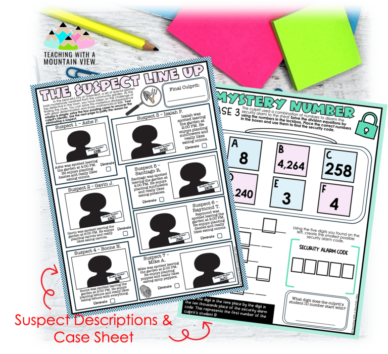 Division Math Detectives Mystery Puzzles | Critical Thinking Activities ...