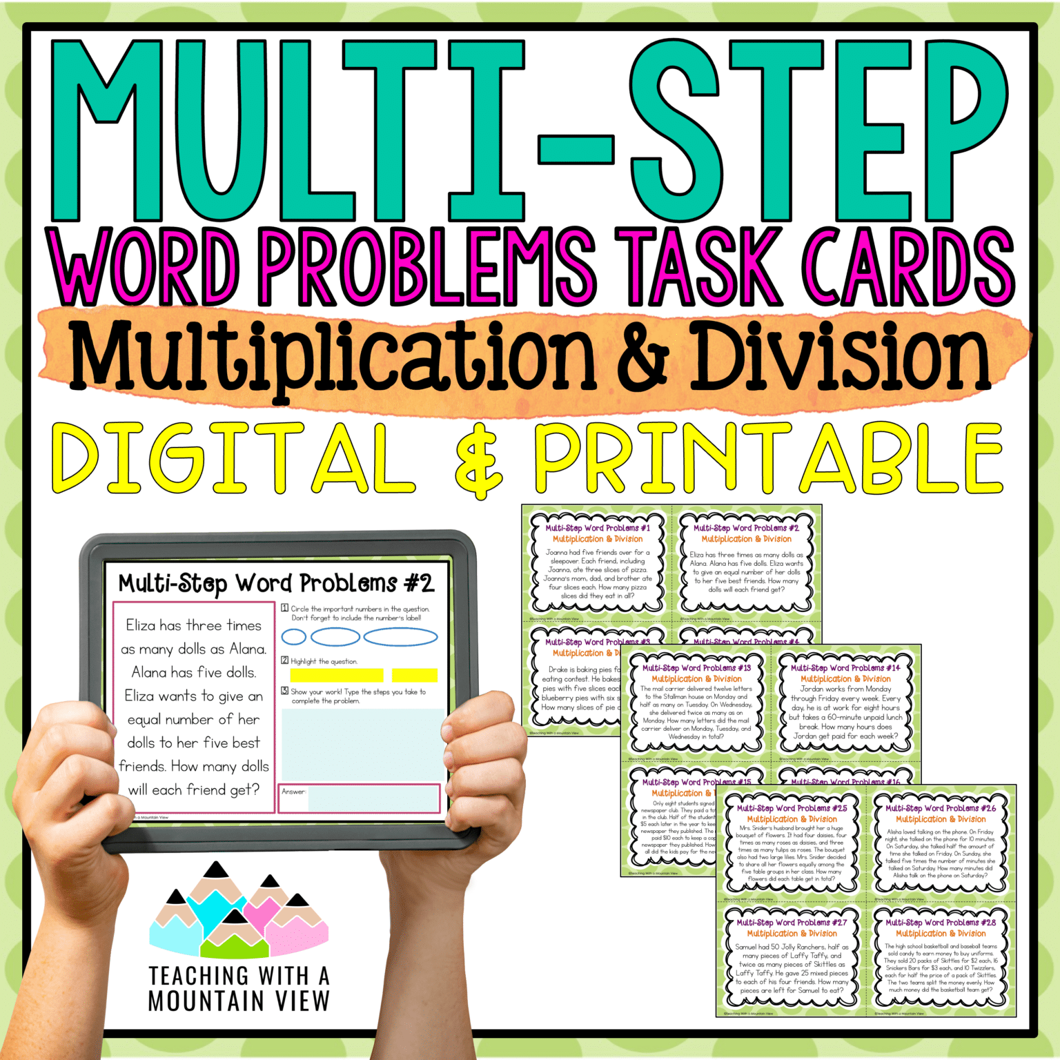Multiplication & Division Multi-Step Word Problems - Teaching with a ...