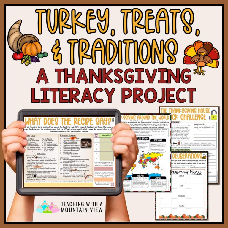 Thanksgiving Reading Project | Fall Literacy Activities - Teaching with ...