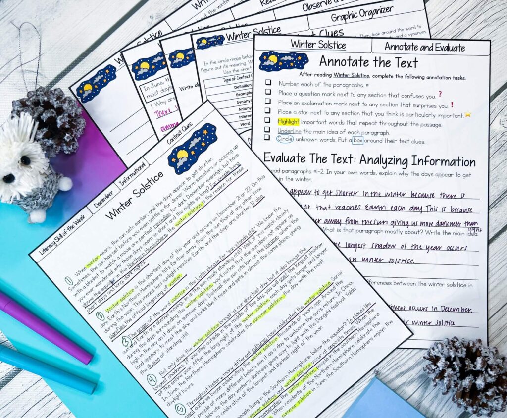 December Reading Comprehension Passages | Winter Holiday Reading ...