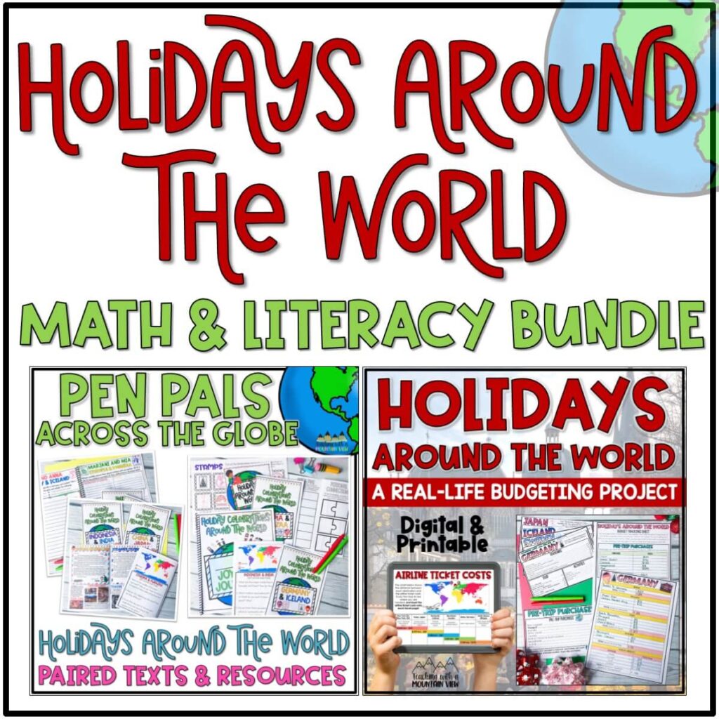 Holidays Around the World | Christmas Around the World Math and ...