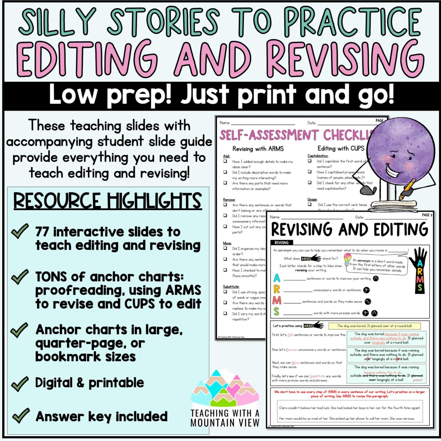 Editing and Revising Lesson Slides and Anchor Charts | ARMS & CUPS ...