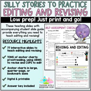 Editing and Revising Lesson Slides and Anchor Charts | ARMS & CUPS ...