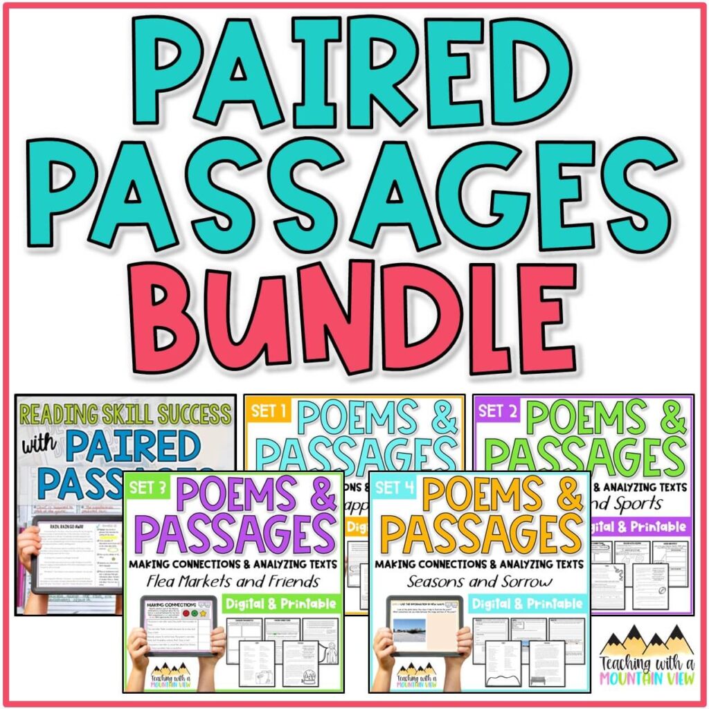 Paired Passages Bundle for Test Prep - Teaching with a Mountain View