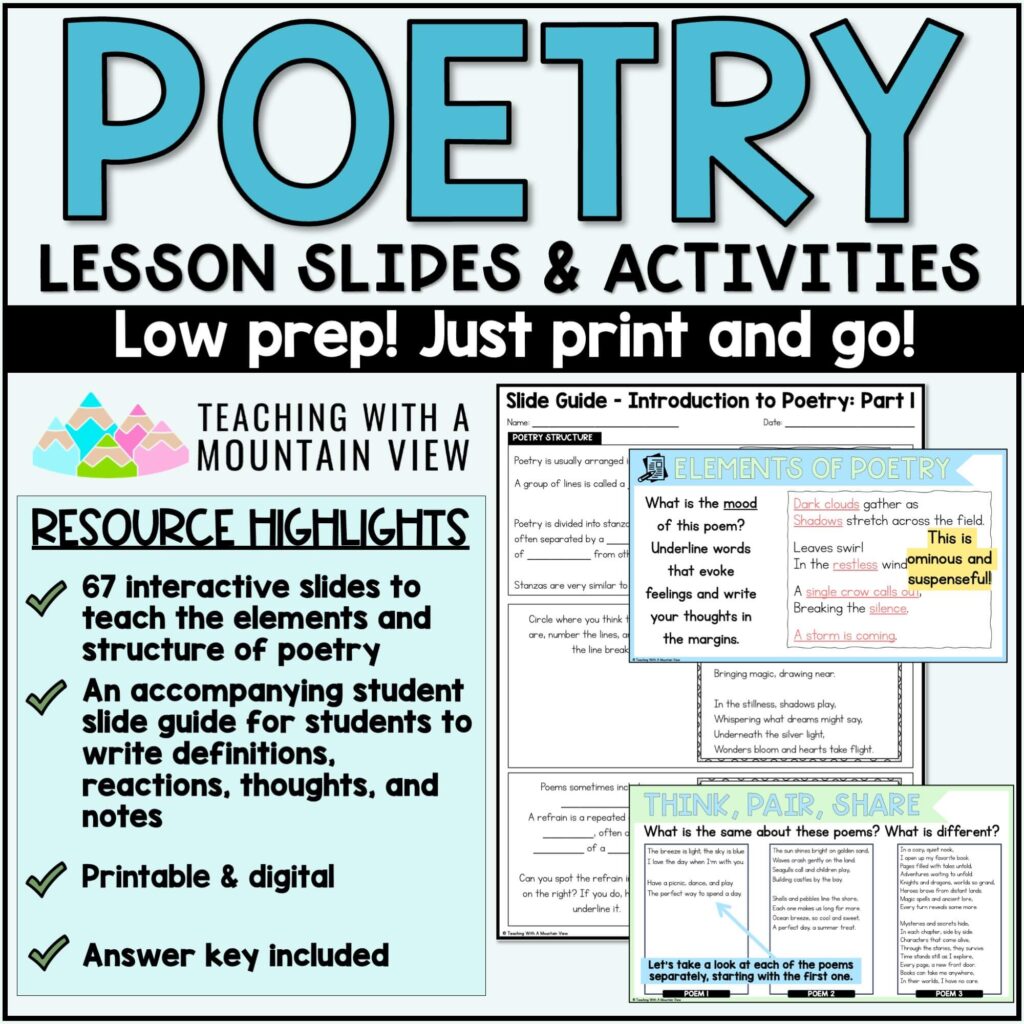 Poetry Elements & Structure Lesson | Poetry vs. Prose, Stanzas, Rhyme ...