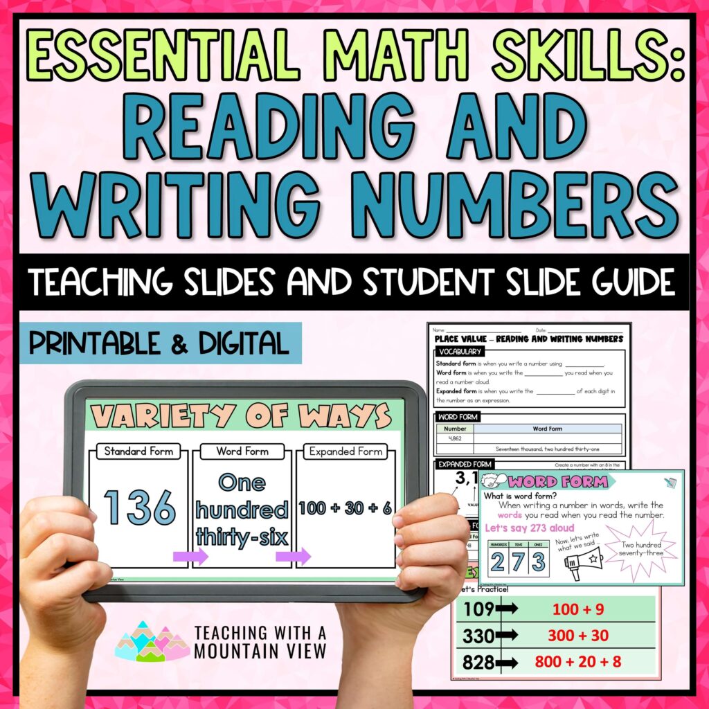 Reading and Writing Numbers Place Value Math Lesson | Teaching Slides ...