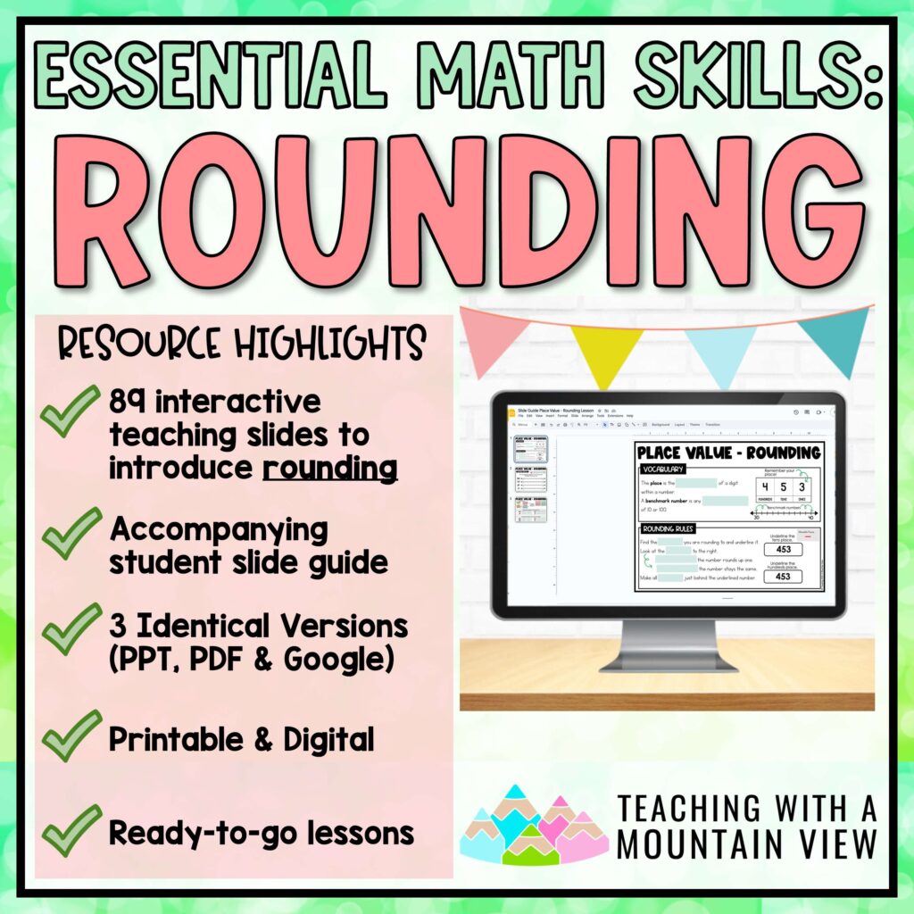 Rounding Numbers Place Value Math Lesson | Teaching Slides and Guide ...