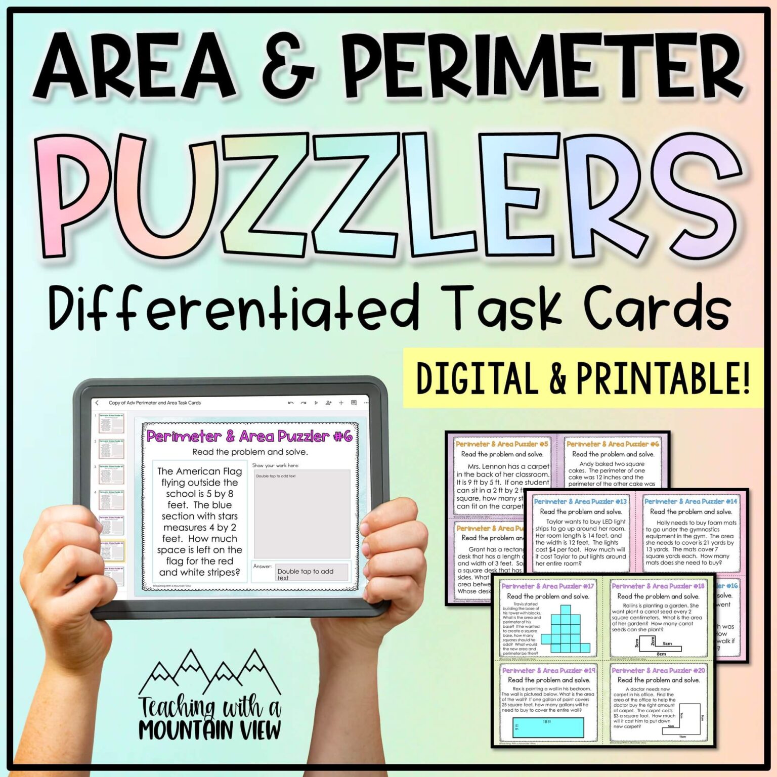 Area and Perimeter Word Problems - Teaching with a Mountain View
