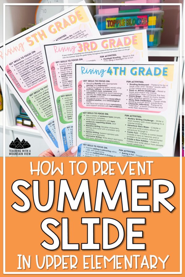How to Prevent Summer Slide in Upper Elementary - Teaching with a ...