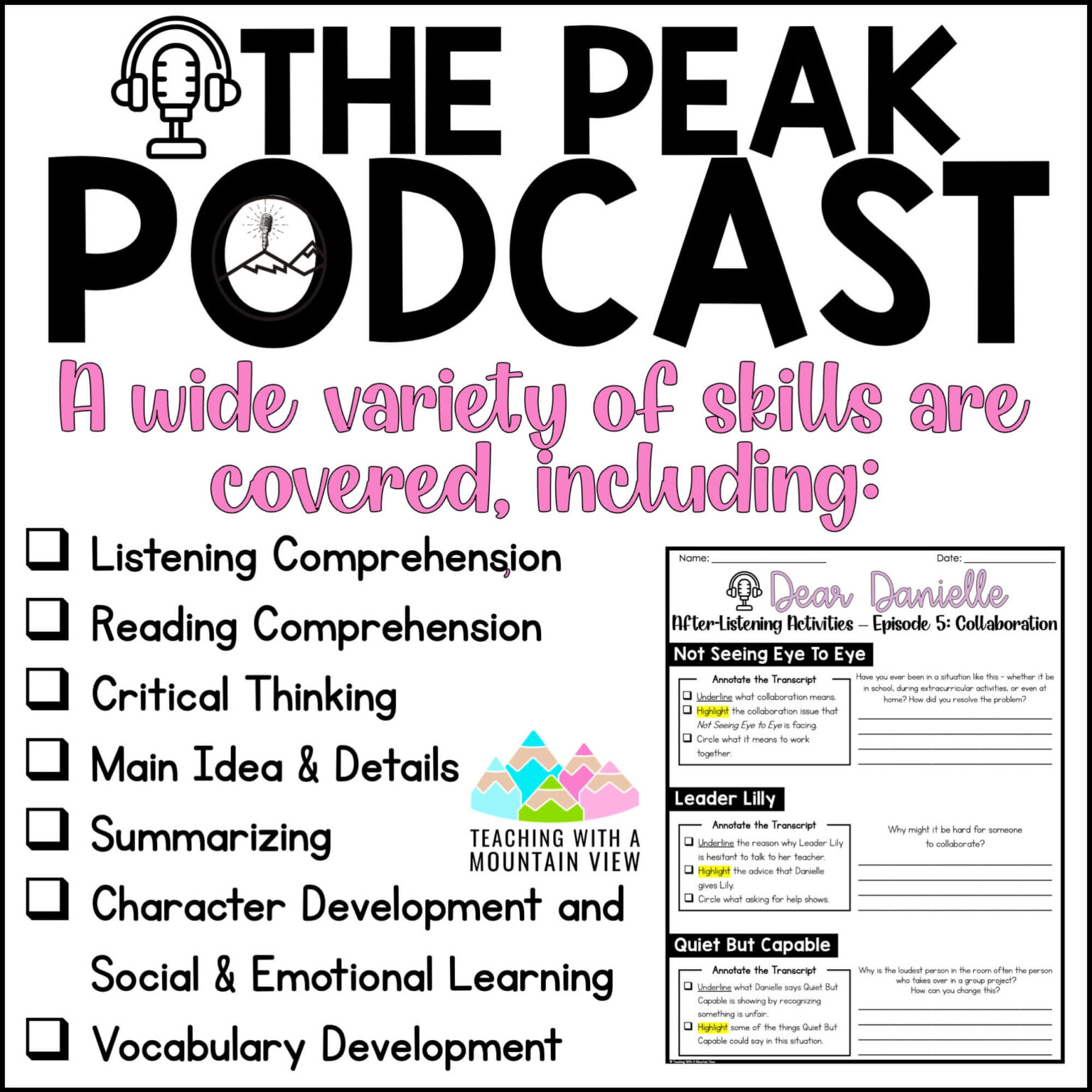 Character Education Podcasts for Reading and Listening Comprehension ...